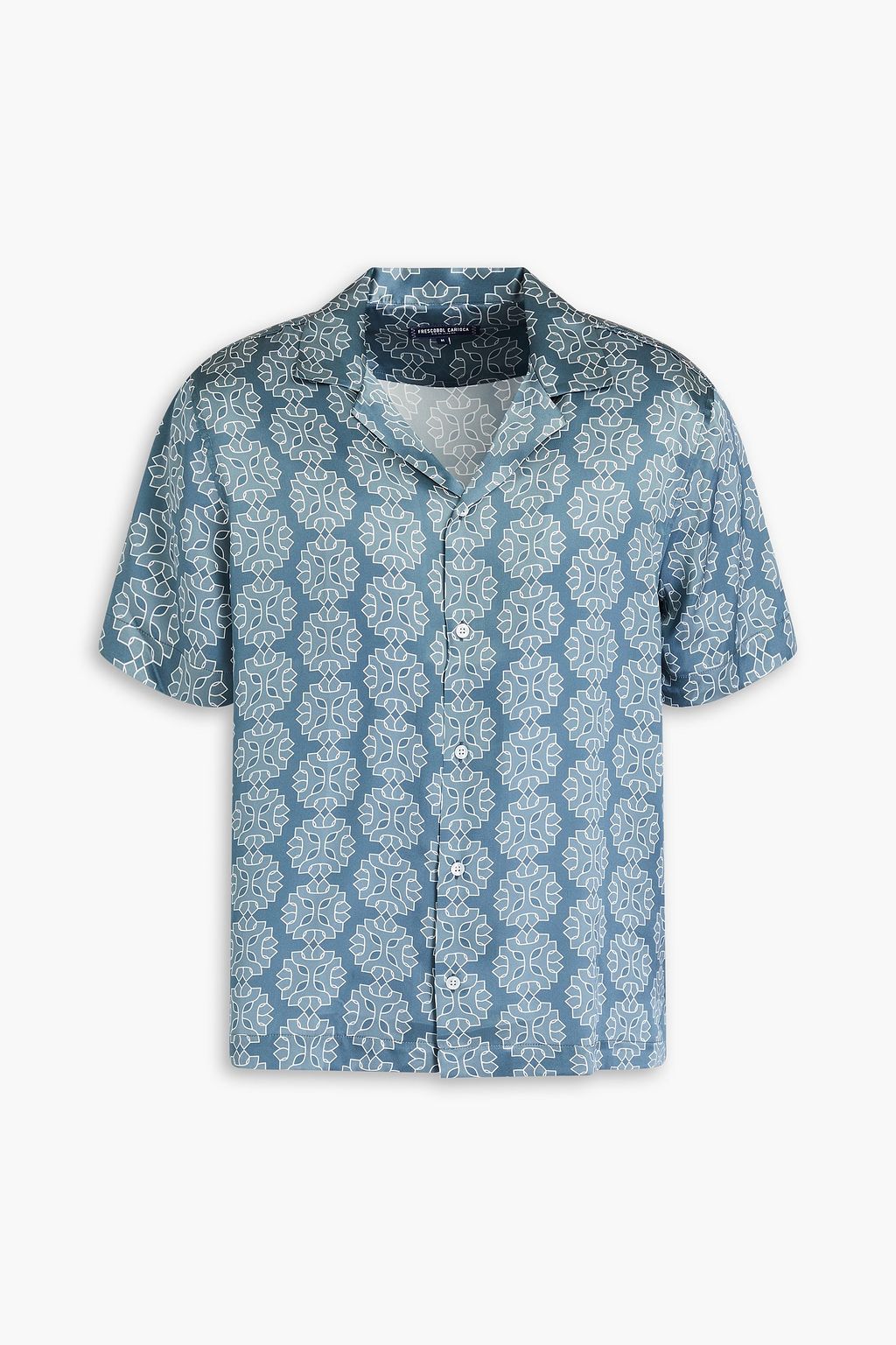 FRESCOBOL CARIOCA Roberto Silk-Satin Shirt – Printed Design for Men ...