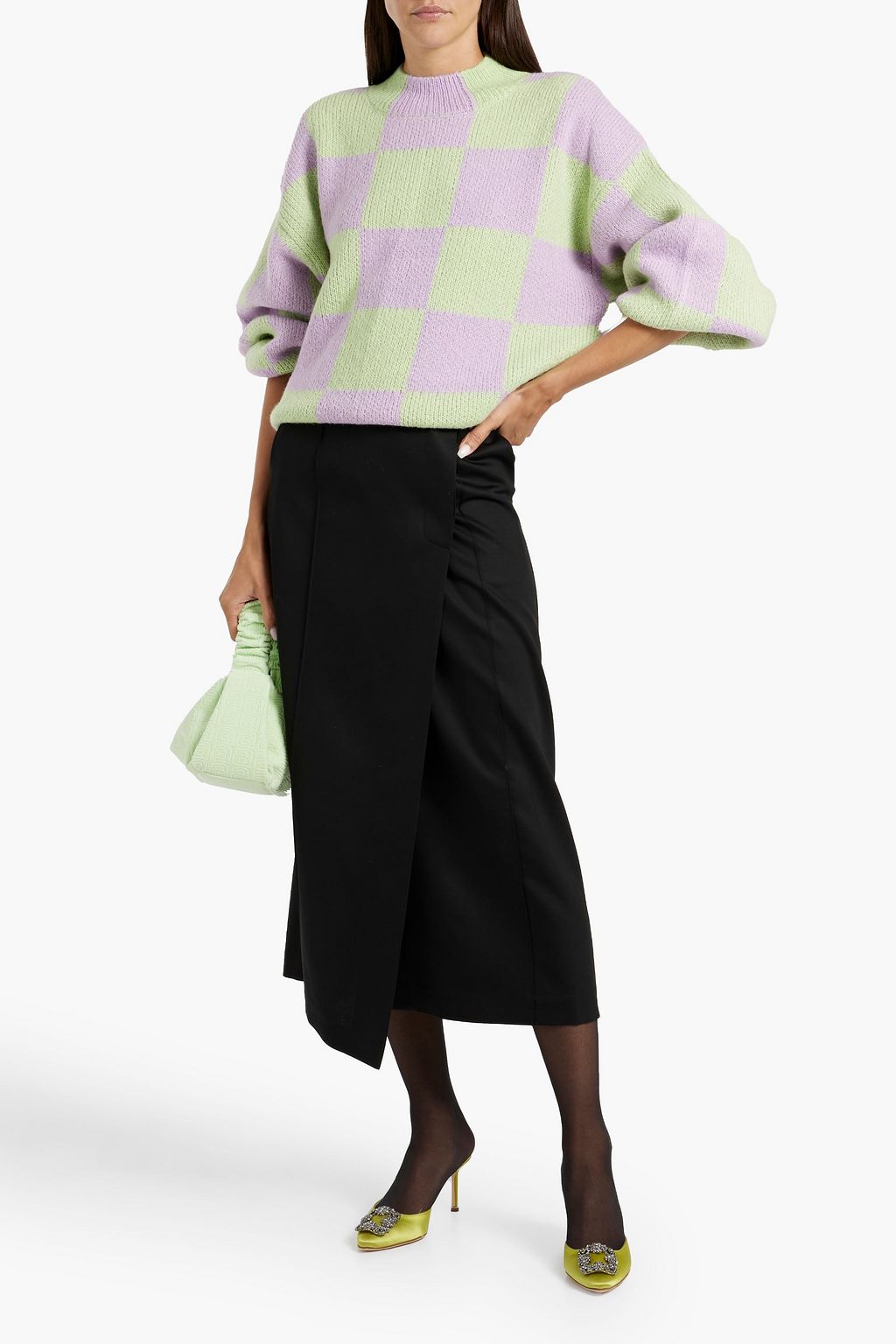 Stine Goya Adonis Checked Jacquard-Knit Sweater – Stylish and Modern ...